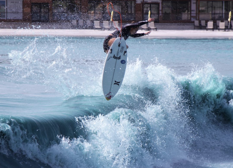 Carissa Moore Aerial Training with Shane Beschen in Waco Wave Pool